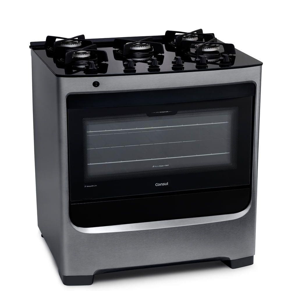 Fogao consul embutir 5 bocas inox | Casas Bahia