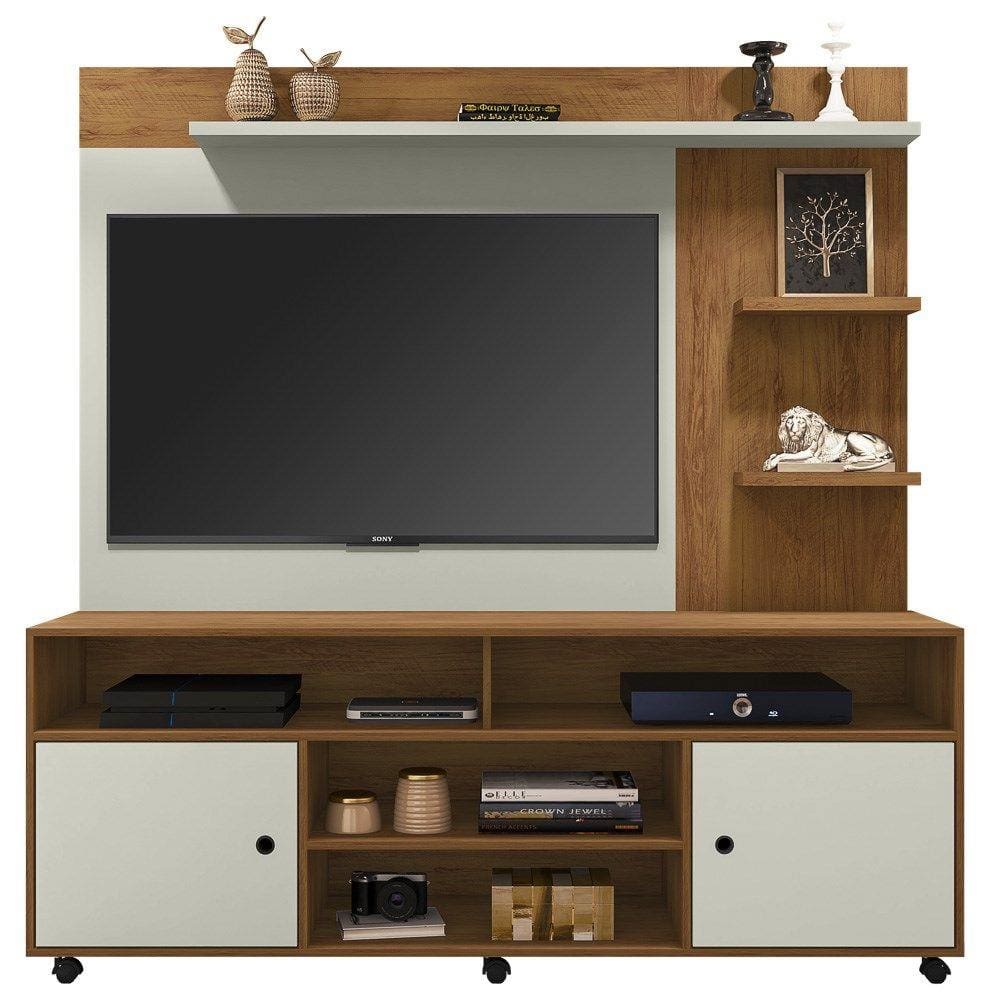 Rack com painel tv ate 50 polegadas reno moveis leao cinza freijo Black Friday | Vale Pix ...