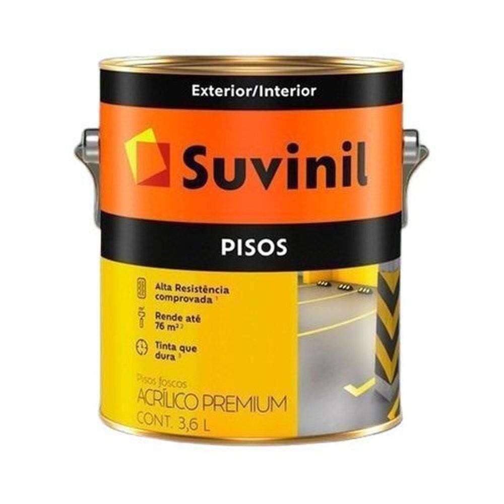 Tinta suvinil piso 3 6l cinza escuro | Casas Bahia