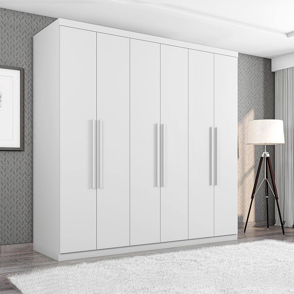 Guarda roupa grande mdf branco | Casas Bahia