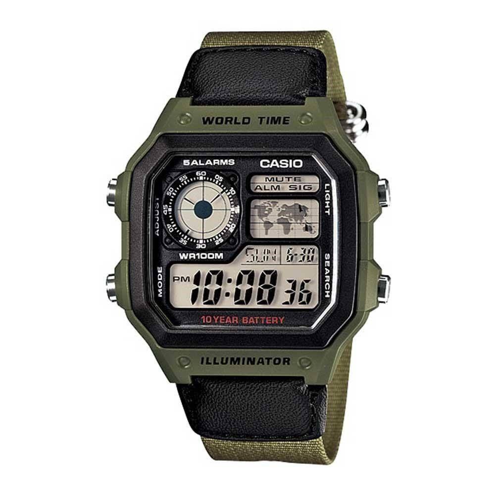 Relogio casio masculino verde digital ae 1200whb 3bvdf Black Friday ...
