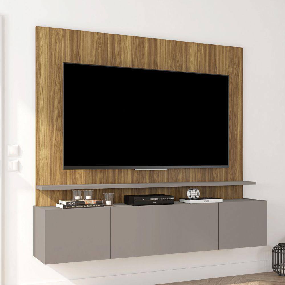 Painel tv ate 75 polegadas intense madeirado | Casas Bahia