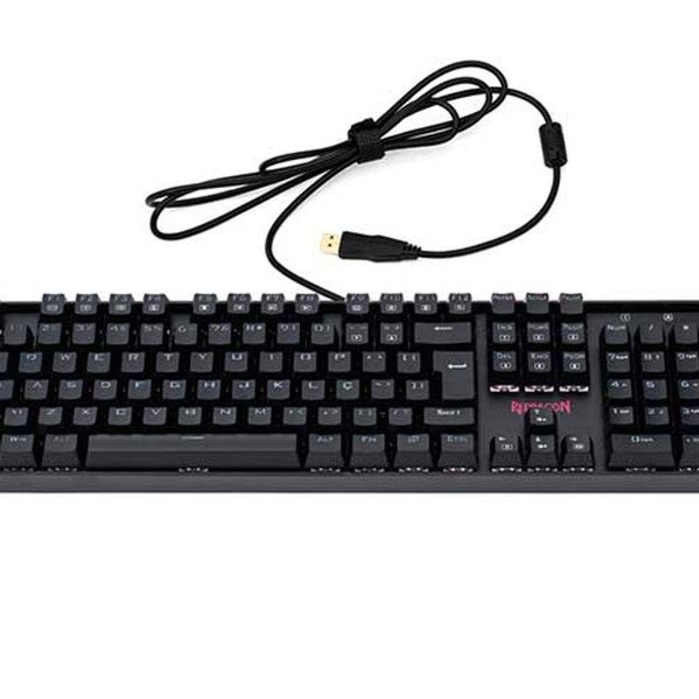 Teclado mecanico gamer redragon mitra k551 1 switch red abnt black | Casas Bahia
