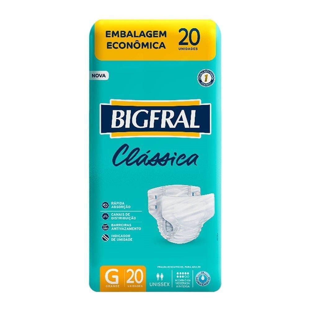 Fralda descartavel geriatrica adulto bigfral classica economica xg ...
