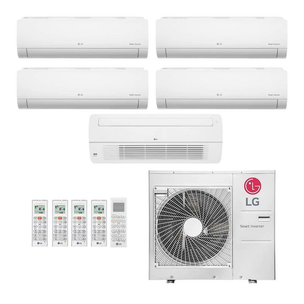 Ar condicionado multi split inverter lg 48 000 btus 4x evap hw 9 000 1x evap cassete 1 via 18 ...