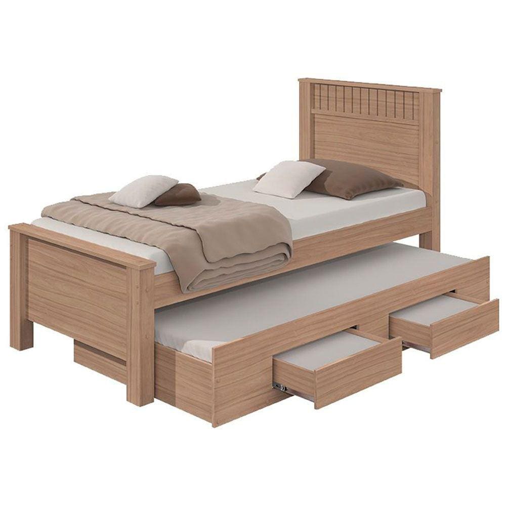Cama de solteiro bibox flex com 2 gavetas barbara cimol cimol moveis ...