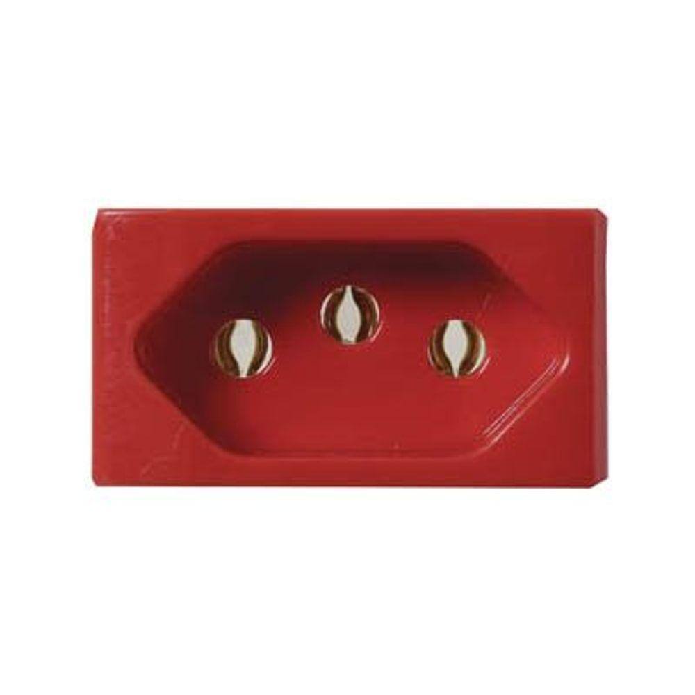 Modulo de tomada vermelho 2p t 20a pial legrand | Casas Bahia