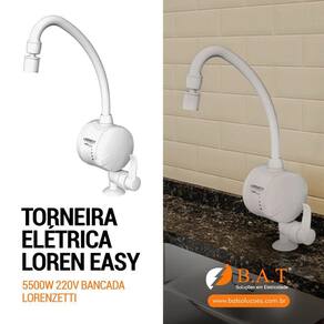 Torneira eletrica bancada loren easy 110v e 220v lorenzetti | Casas Bahia