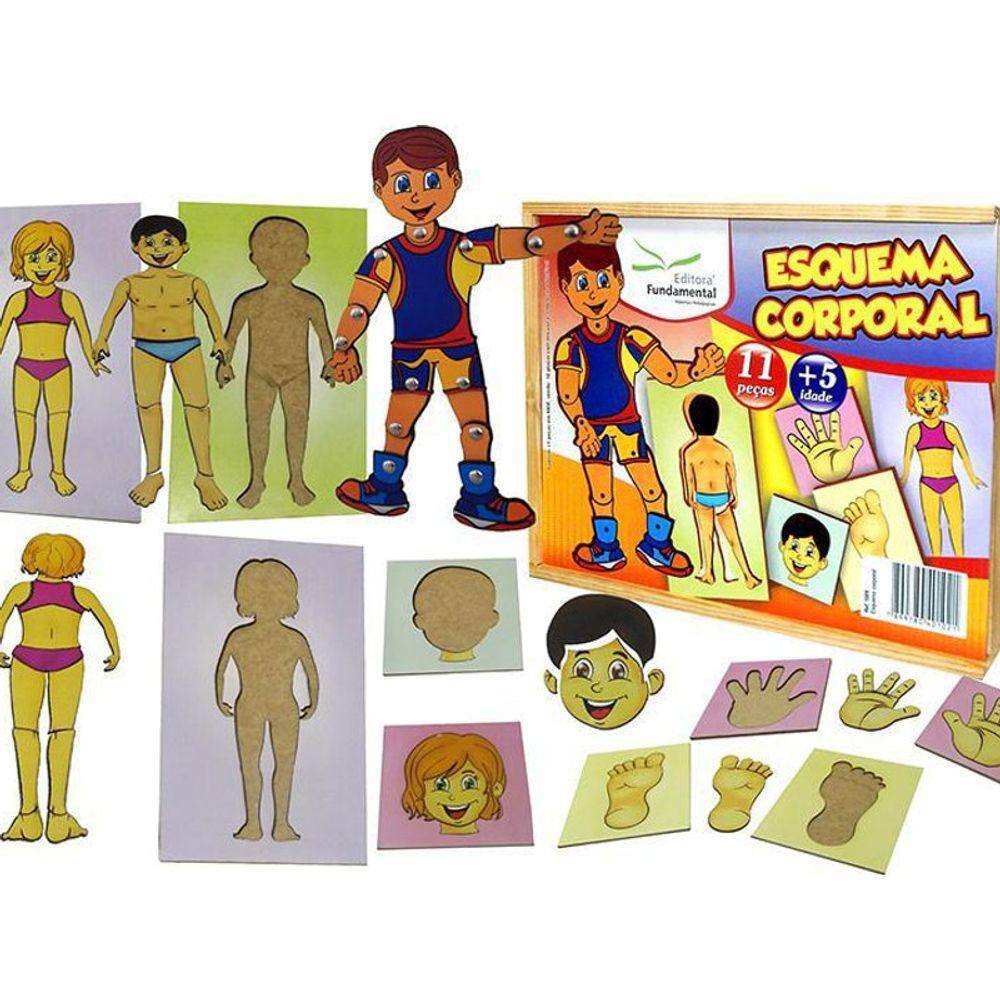 Jogo esquema corporal mdf | Casas Bahia