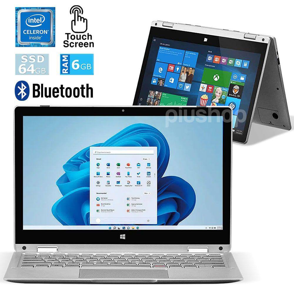 Notebook 2 em 1 m11w prime 11 6 celeron 4gb ram 64gb windows 11 home ...