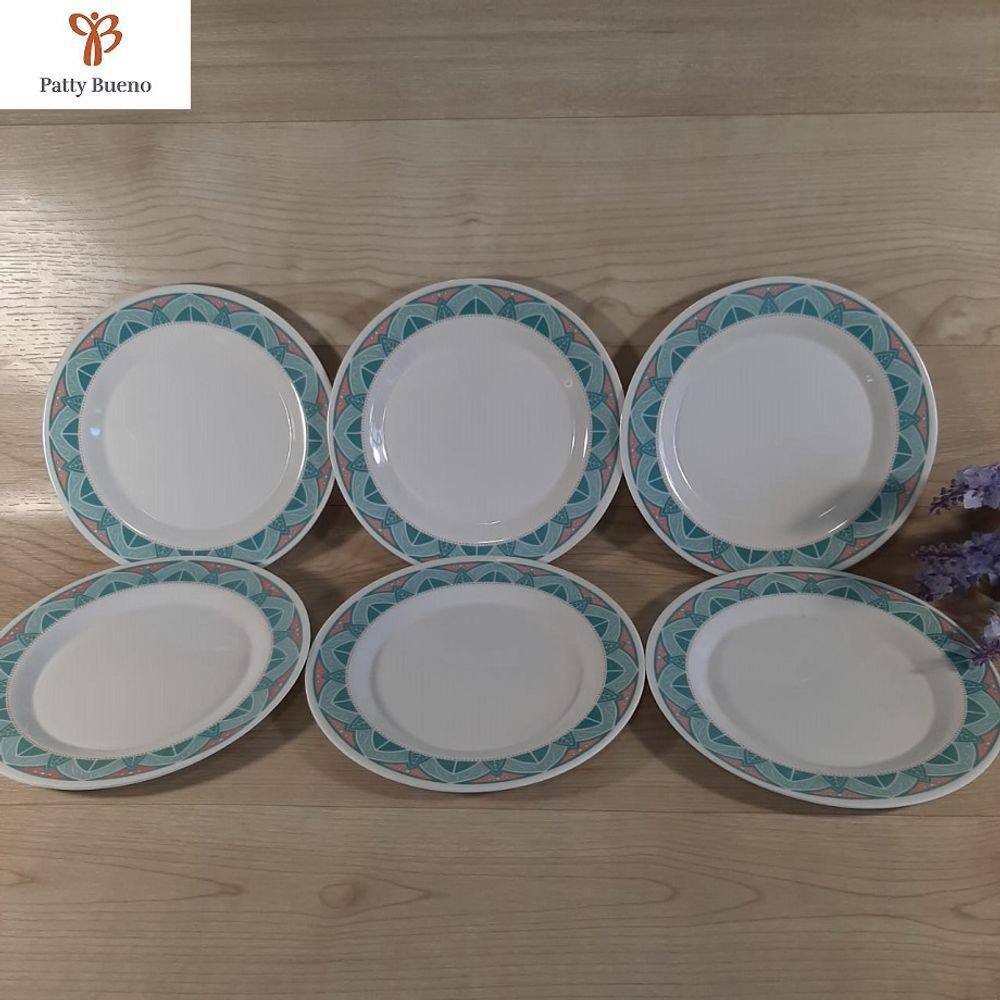 Prato redondos melamina plastico branco raso 25cm | Casas Bahia