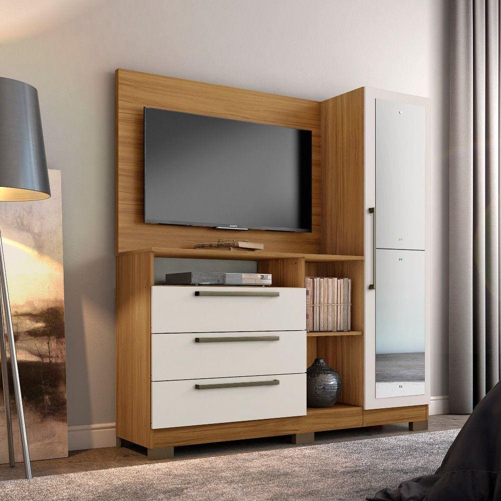 Comoda painel tv espelho | Casas Bahia