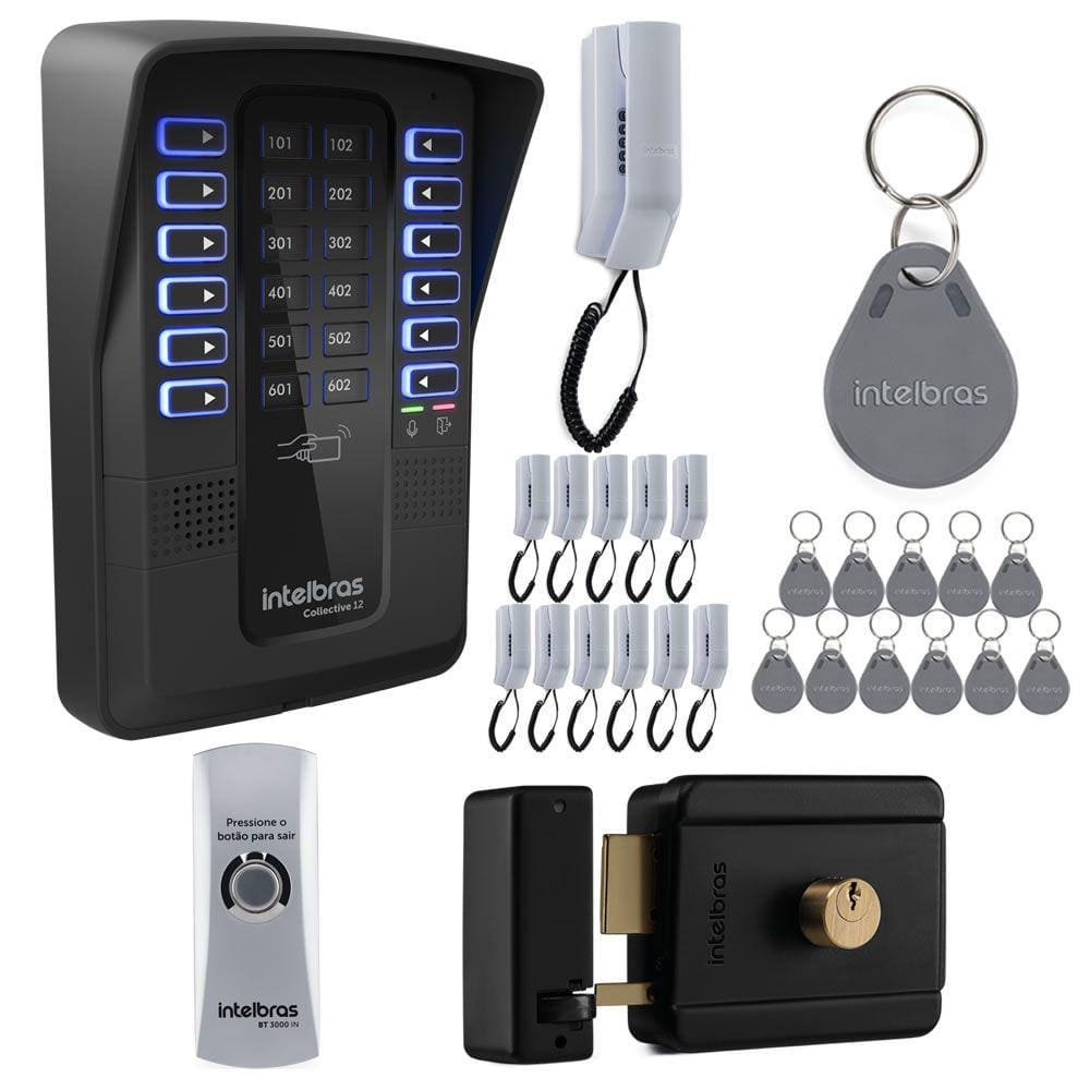 Kit central interfone condominio com 24 ramais intelbras comunic 48 ...