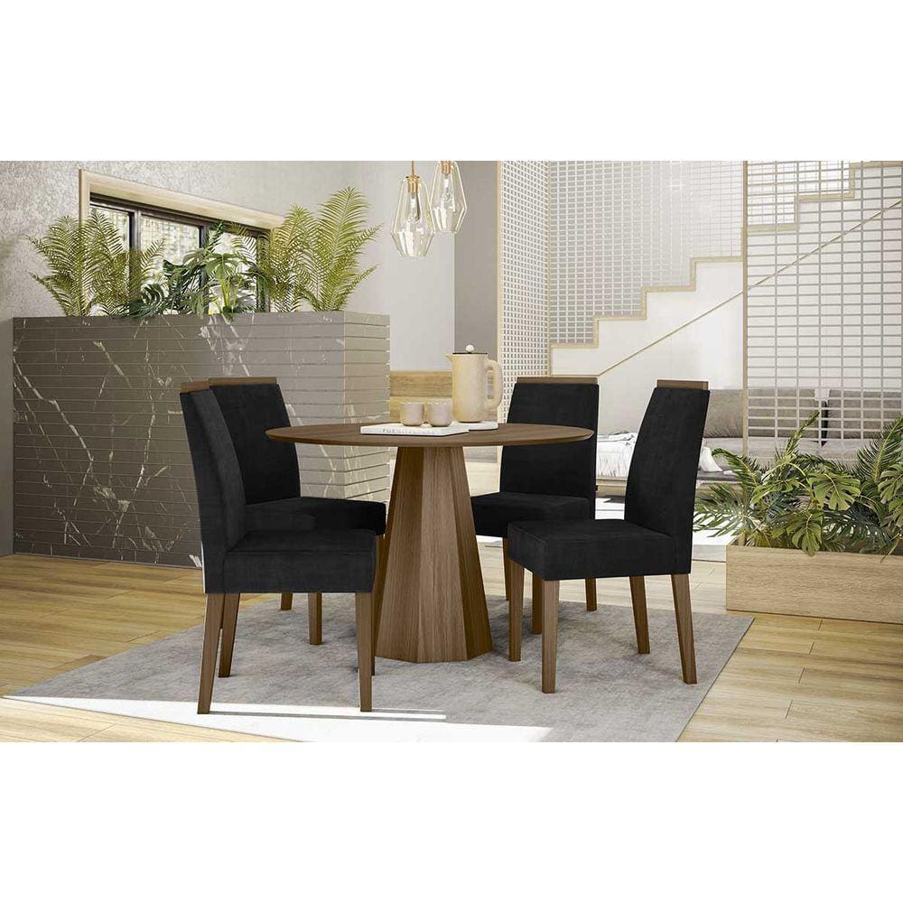 Mesa redonda 1 20 com 4 cadeira | Casas Bahia