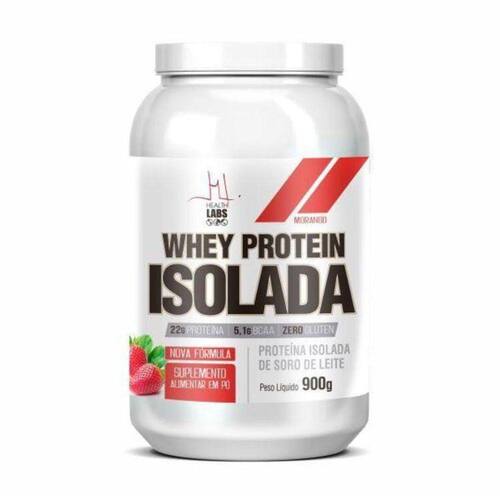 Whey Protein Isolada Sabor Morango 900g Health Labs Casas Bahia