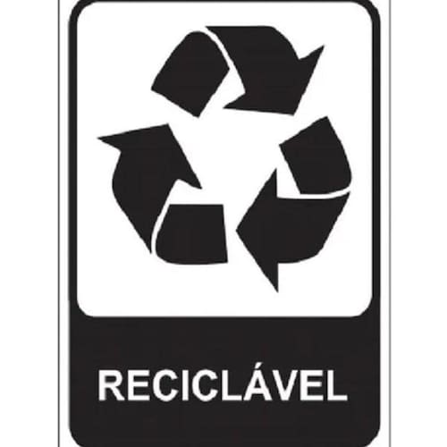Placa Sinalização Lixo Reciclável 15X20 | Casas Bahia