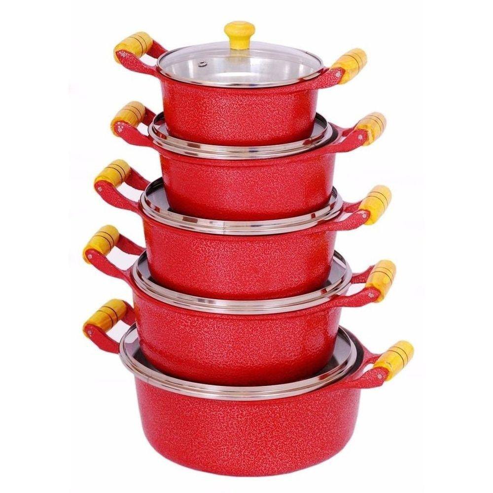 Jogo de Panelas Completo de Aluminio Batido Polido com Tampa | Casas Bahia