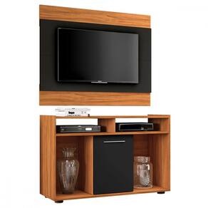 Conjunto painel e rack notavel show tv ate 43 polegadas castanho | Casas Bahia