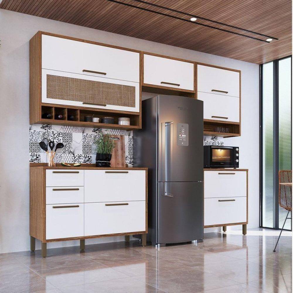 Armario cozinha branco completo batira | Casas Bahia