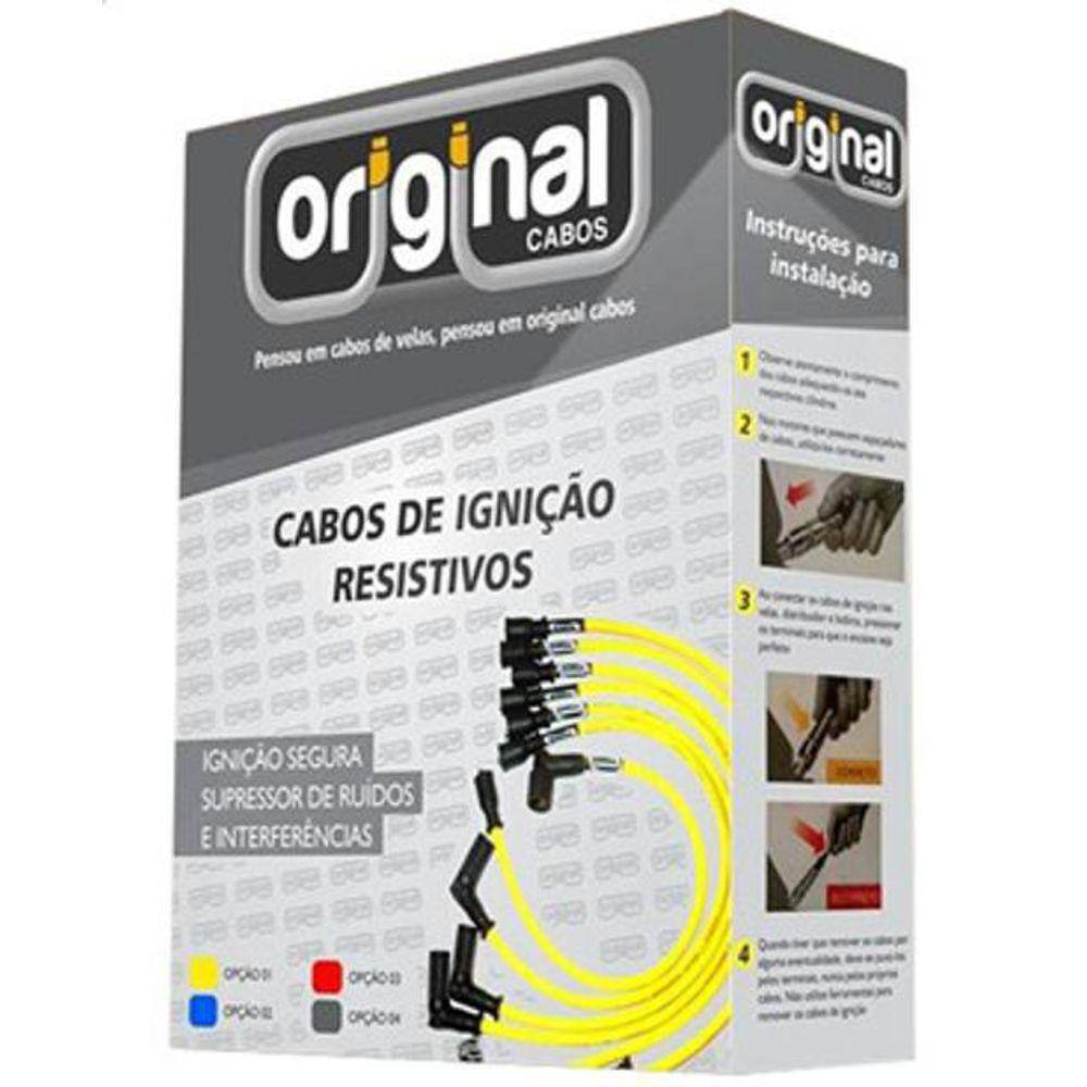 Jogo de cabo velas8v original prisma celta corsa classic montana novo ...