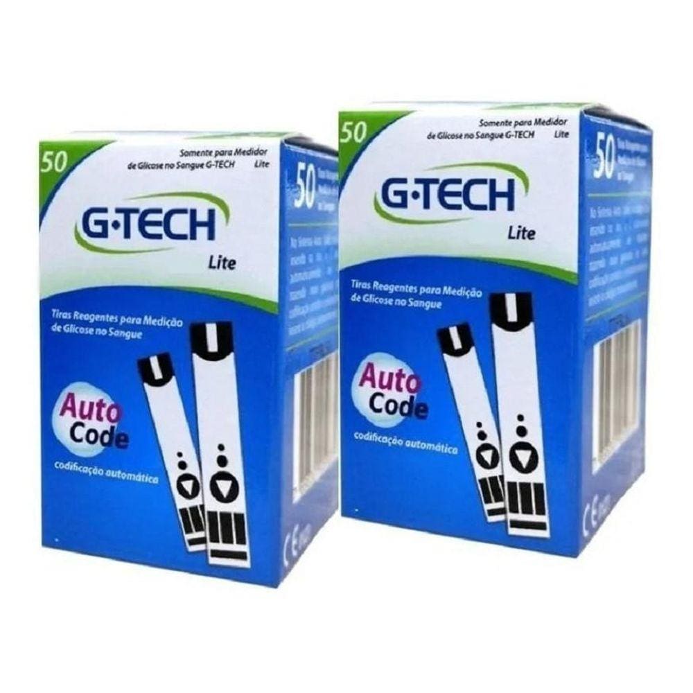 Tiras reagentes g tech free 1 glicemia100 lancetas g tech | Casas Bahia