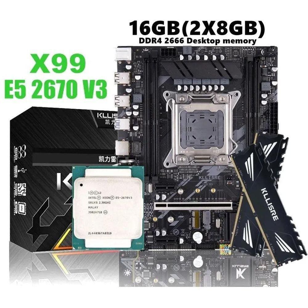 Kit x99 ddr4 xeon e5 2670 v3 Black Friday | Vale Pix - Casas Bahia