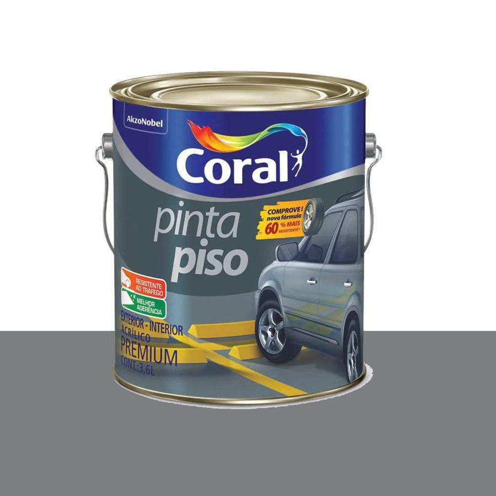 Tinta pinta piso fosco cinza medio 3 6 litros coral Black Friday | Vale ...
