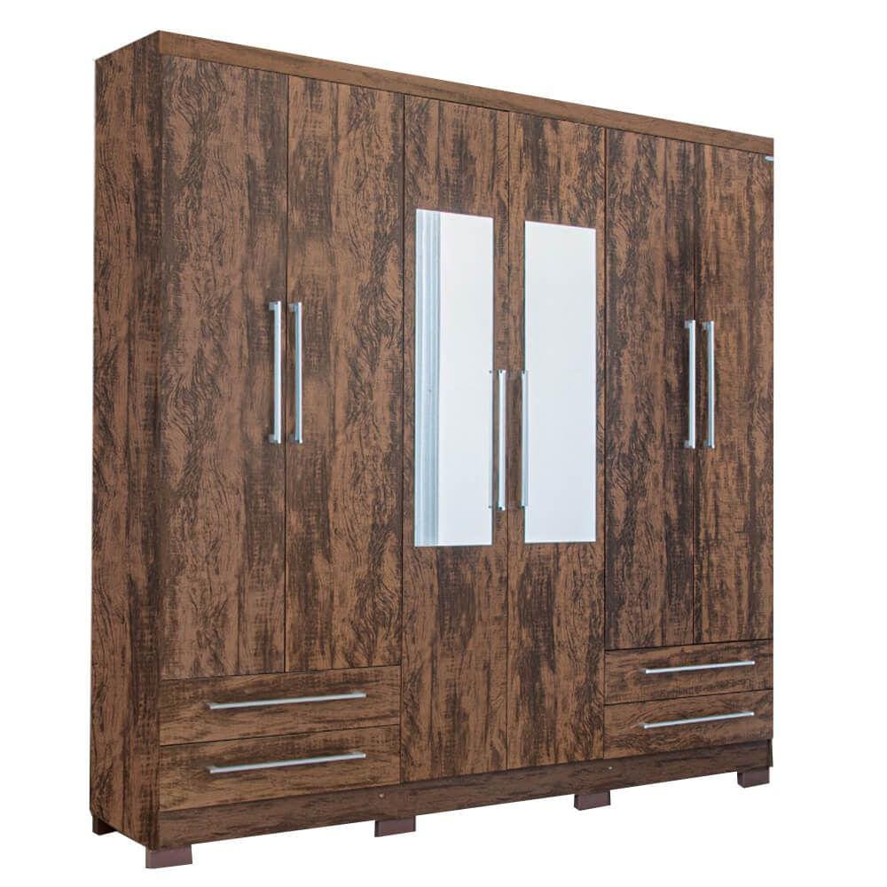 Guarda roupa casal com o rack | Casas Bahia