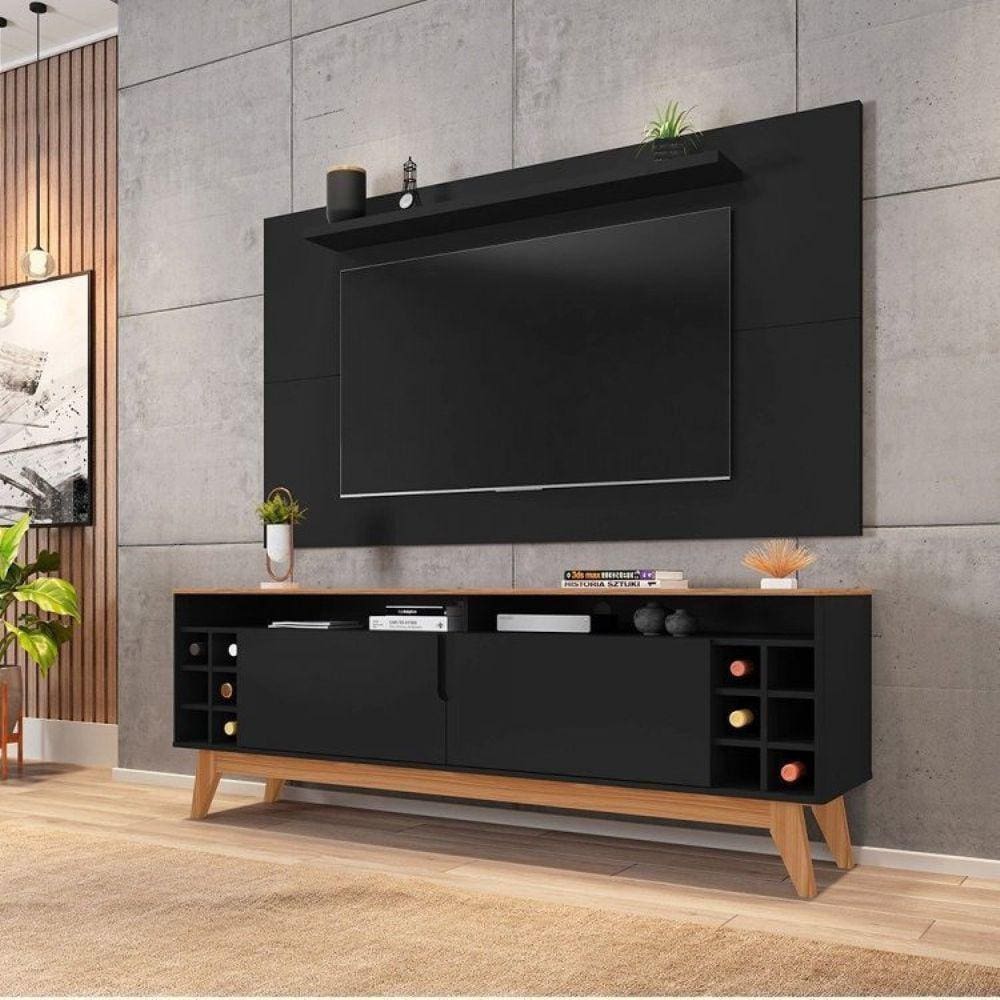 Rack retro com painel e adega | Casas Bahia