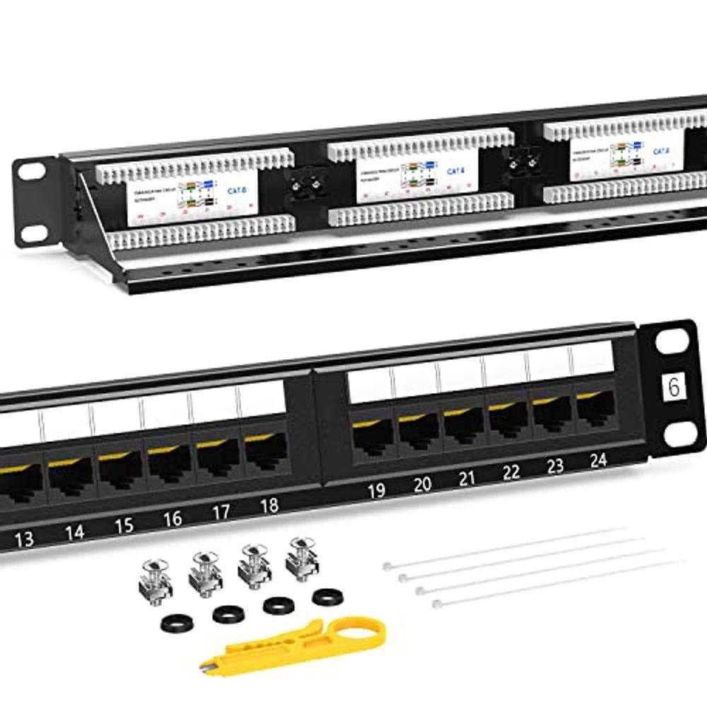 Patch panel 24 posicoes rj45 idc cat 5e rack 19 polegadas gence ...