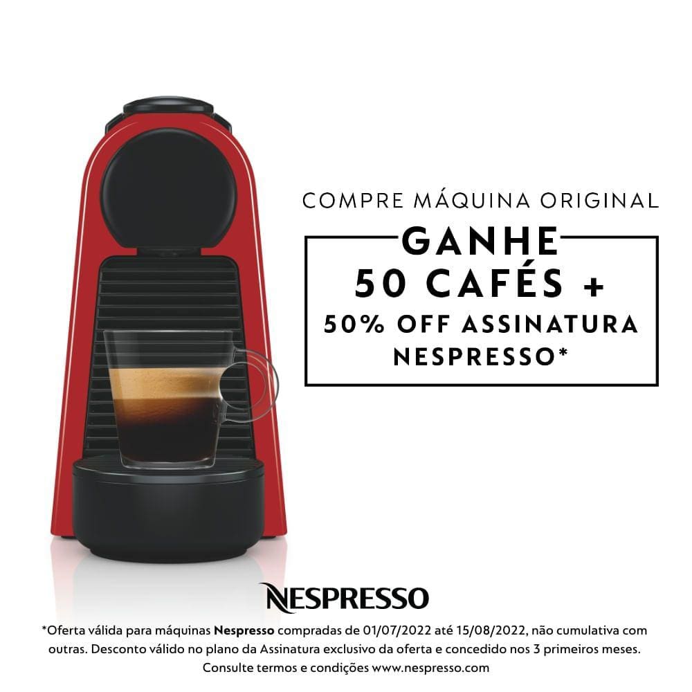 Cafeteira essenza mini vermelha nespresso 220v unidade | Casas Bahia