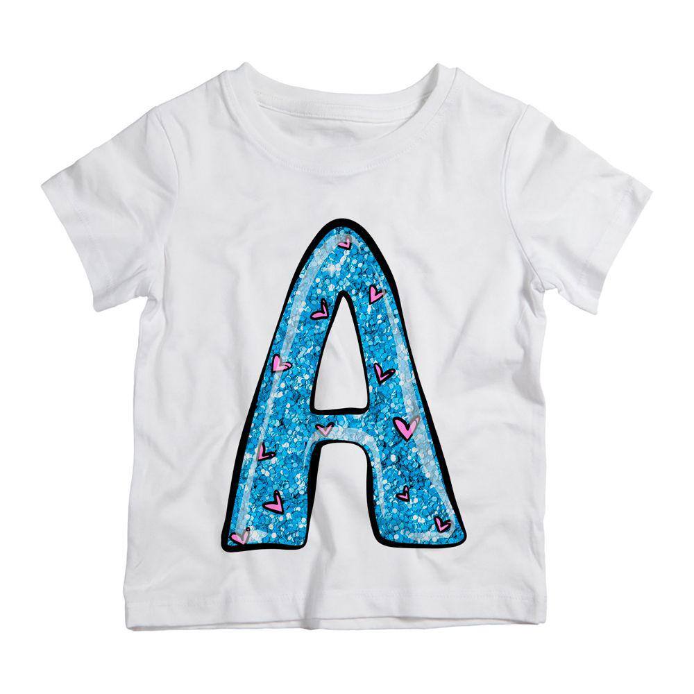 Letra do alfabeto eva com glitter azul | Casas Bahia