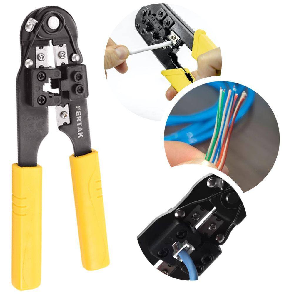 Alicate crimpador terminais rj11 6x6 e 4x4 e rj45 | Casas Bahia