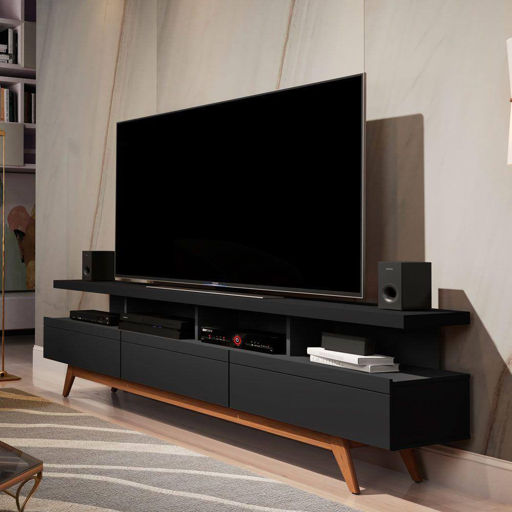 Rack Bancada para TVs Ate 75 Polegadas Vivare Wood 1.8 | Casas Bahia
