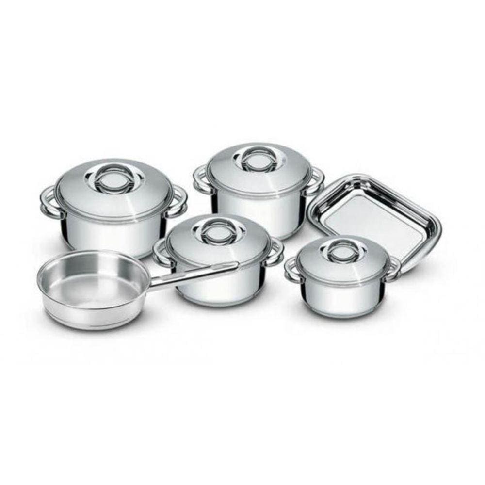 Conjunto de panelas inox com fundo triplo 6 pecas solar tramontina ...