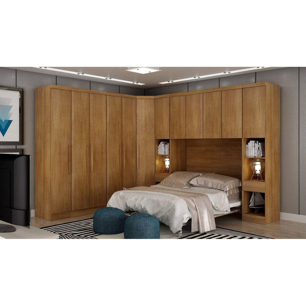 Guarda roupa ponte cumaru escuro Black Friday | Vale Pix - Casas Bahia