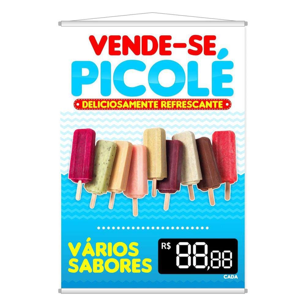 Placa vende se picole imprimir | Casas Bahia