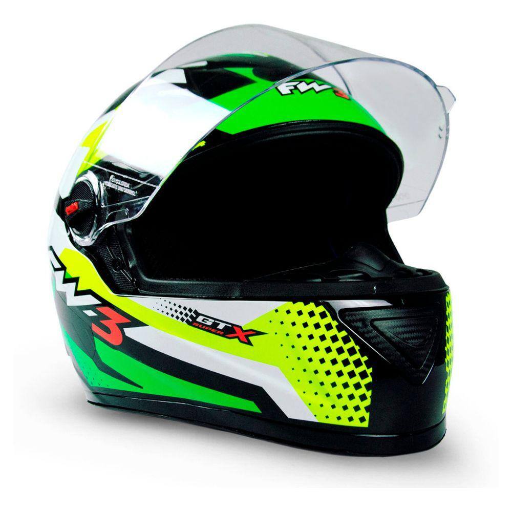 Capacete fw3 verde | Casas Bahia