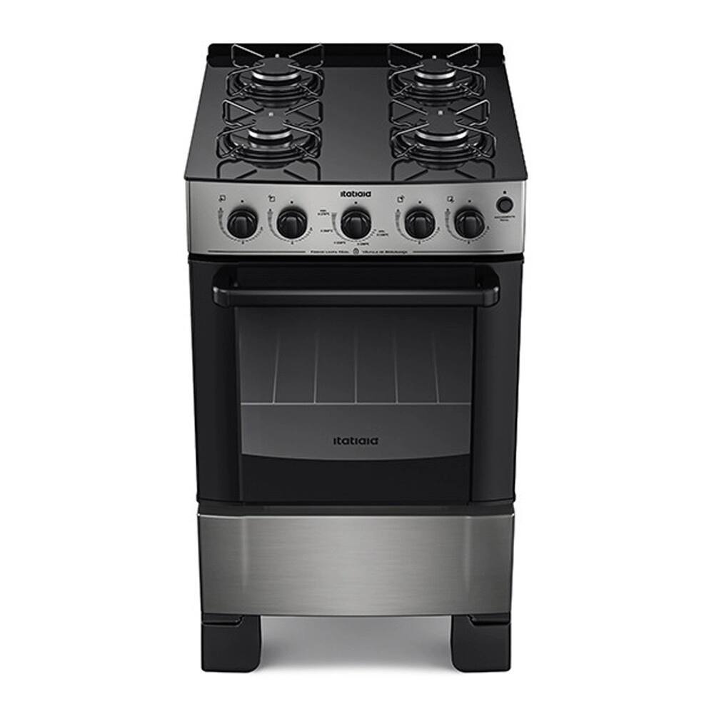Fogao piso itatiaia essencial 5 bocas mesa vidro inox bivolt Black ...