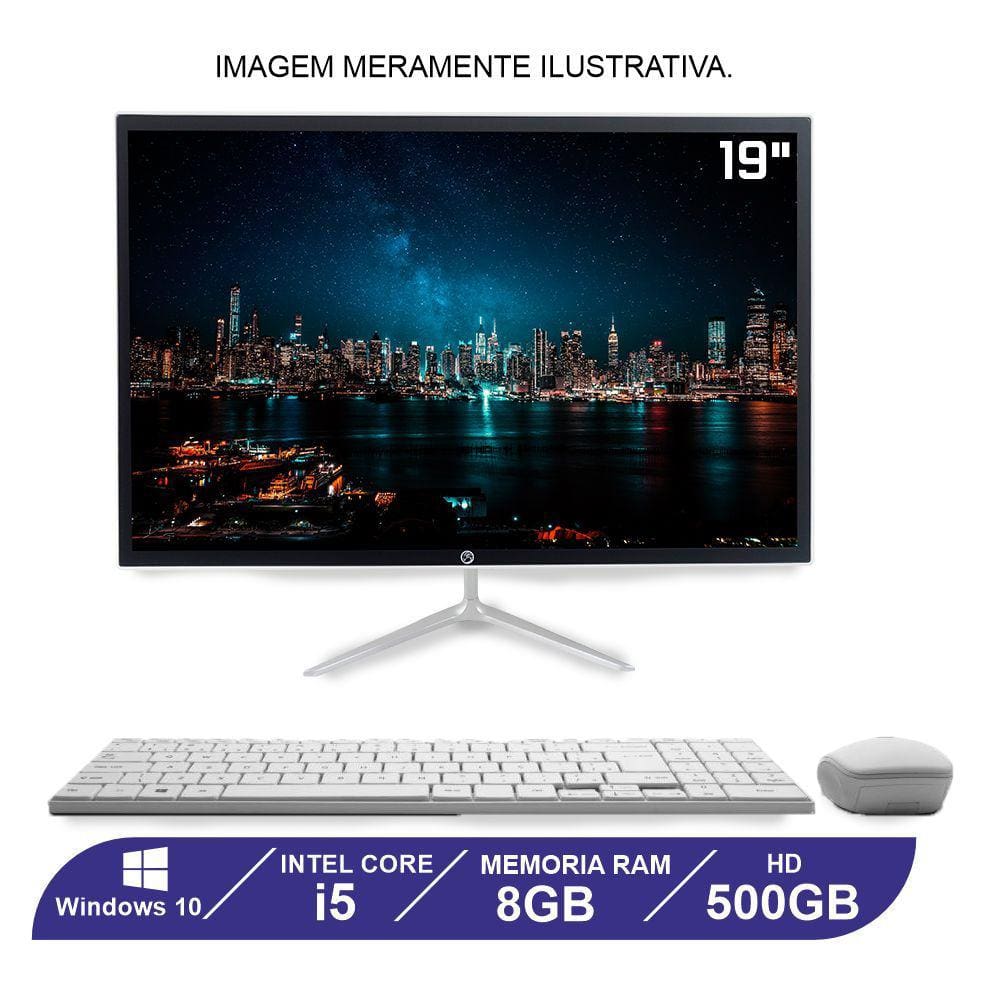 Computador windows 10 8GB branco | Casas Bahia