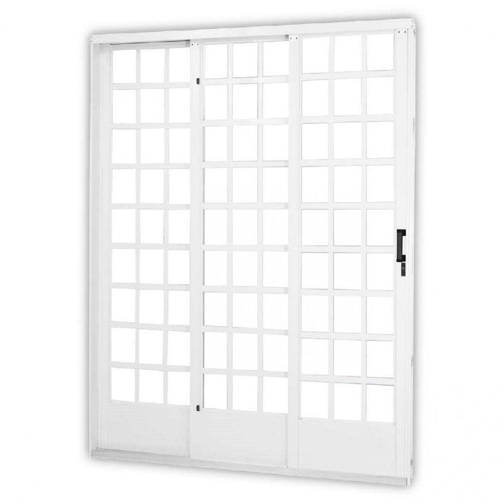 Porta de correr de 3 folhas brancas | Casas Bahia