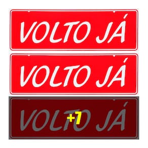 Placa volto ja | Casas Bahia