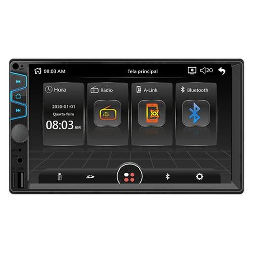 Central Multimidia 7 Roadstar Com Bluetooth Usb Cartão | Casas Bahia