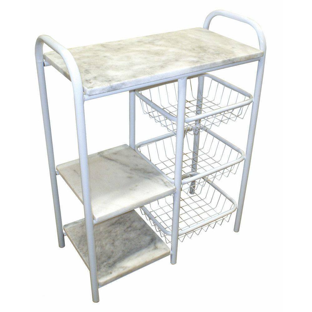 Fruteira multiuso com pedra ardosia branco | Casas Bahia