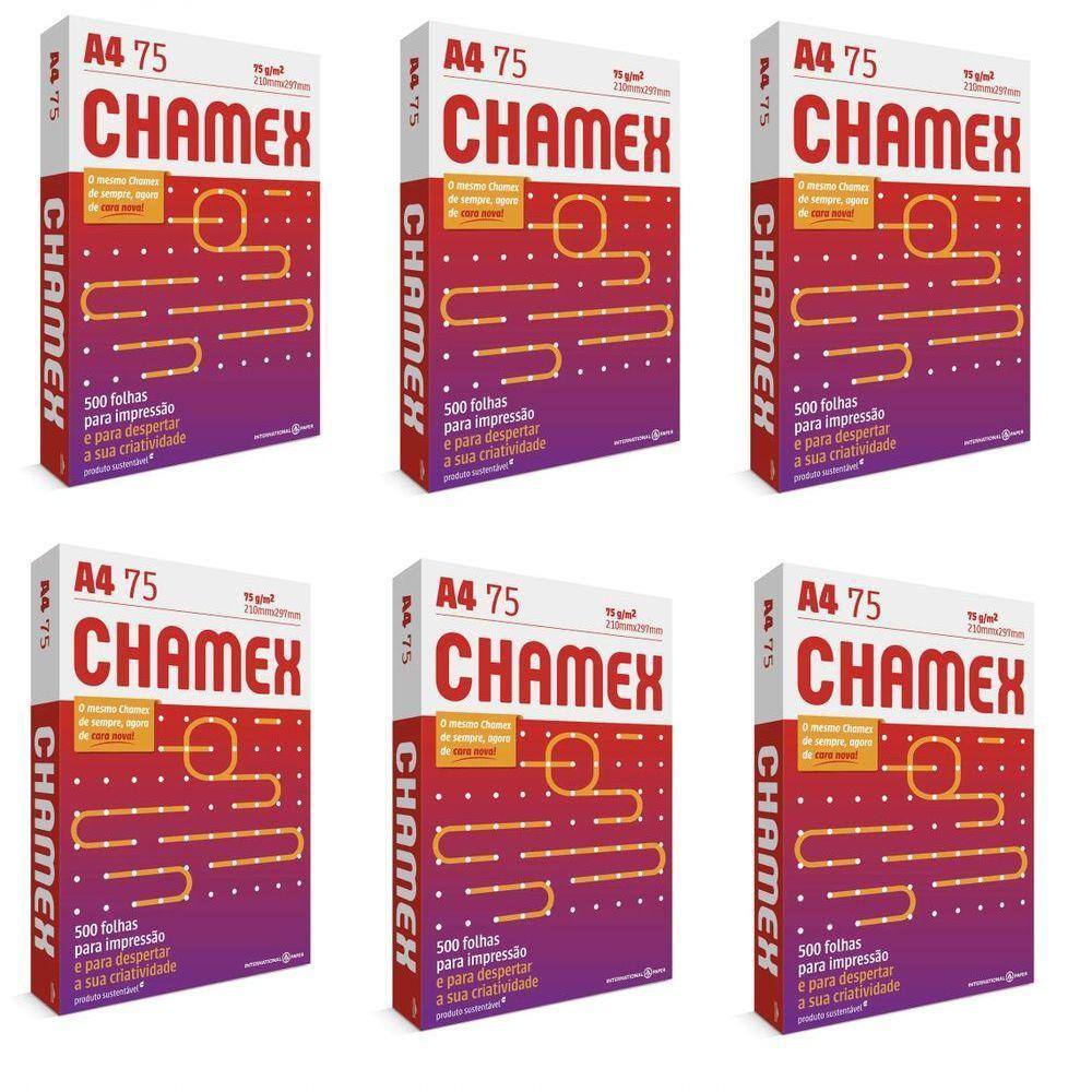Papel sulfite oficio 9 multi 215 x 315mm 75g m pacote 500 folhas chamex ...