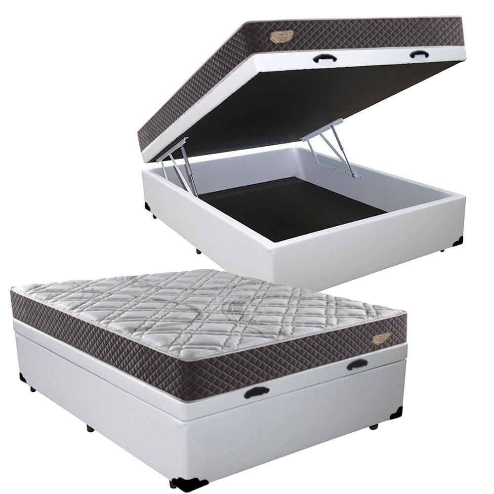 Cama box casal com bau ecoflex | Casas Bahia