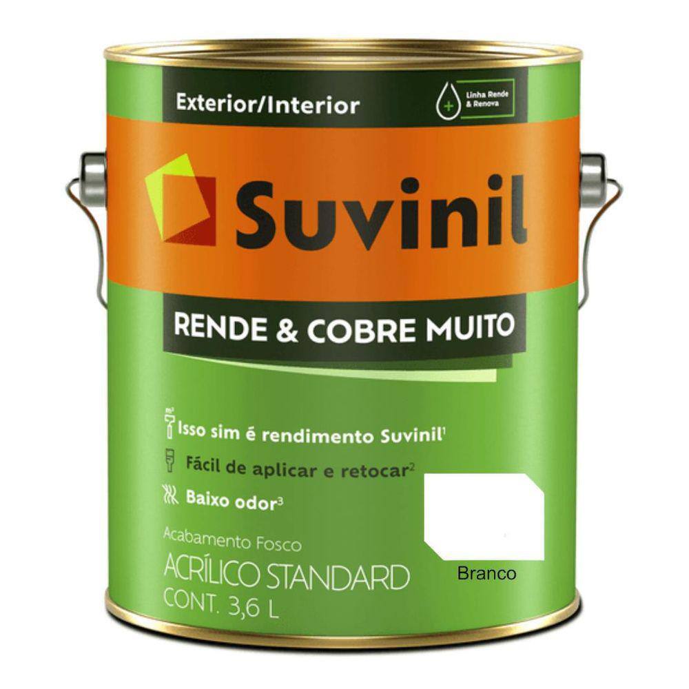 Tinta suvinil parede acrilico fosco completo 3 6l palha Black Friday | Vale Pix - Casas Bahia