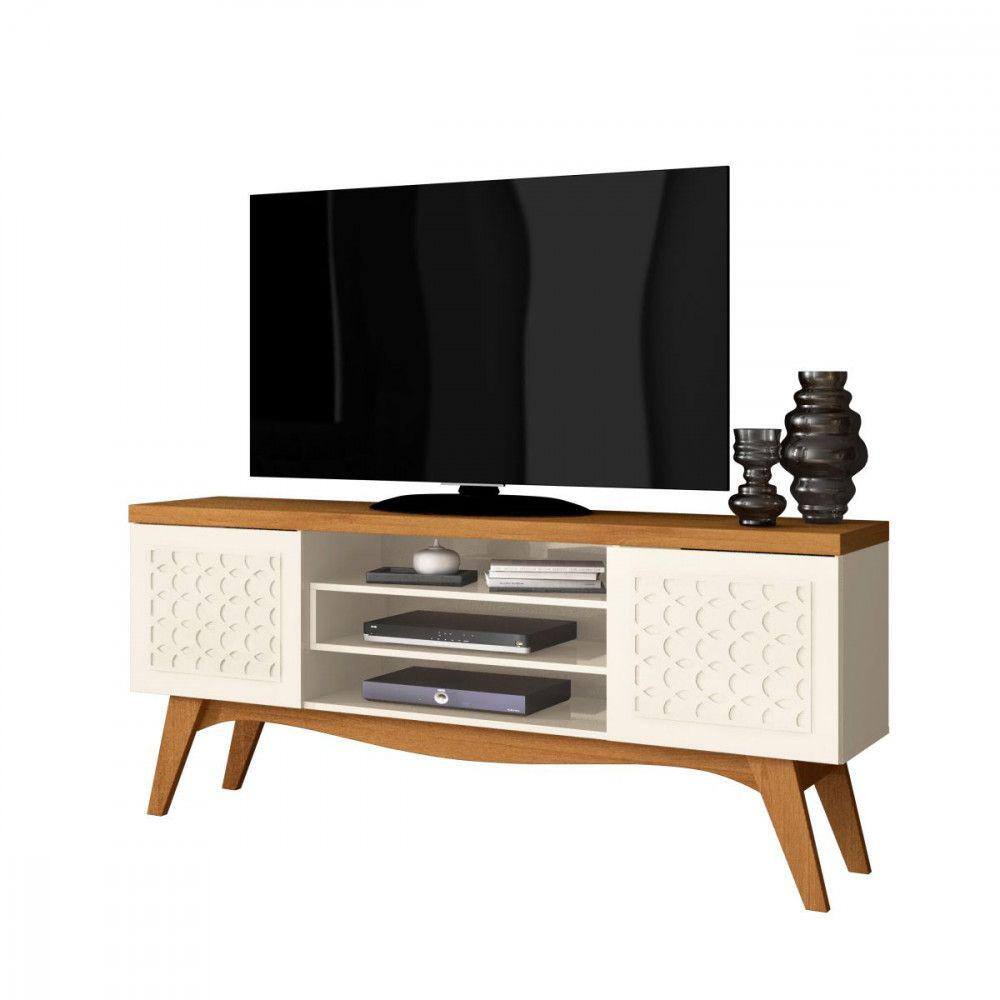 Rack bancada para tv 65 off white | Casas Bahia