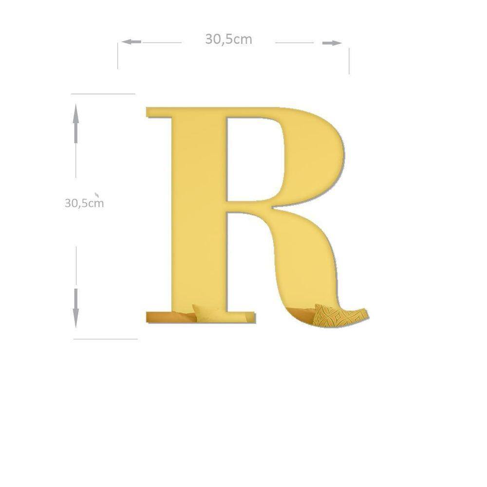 Letra r em acrilico espelhado dourado 30cm | Casas Bahia