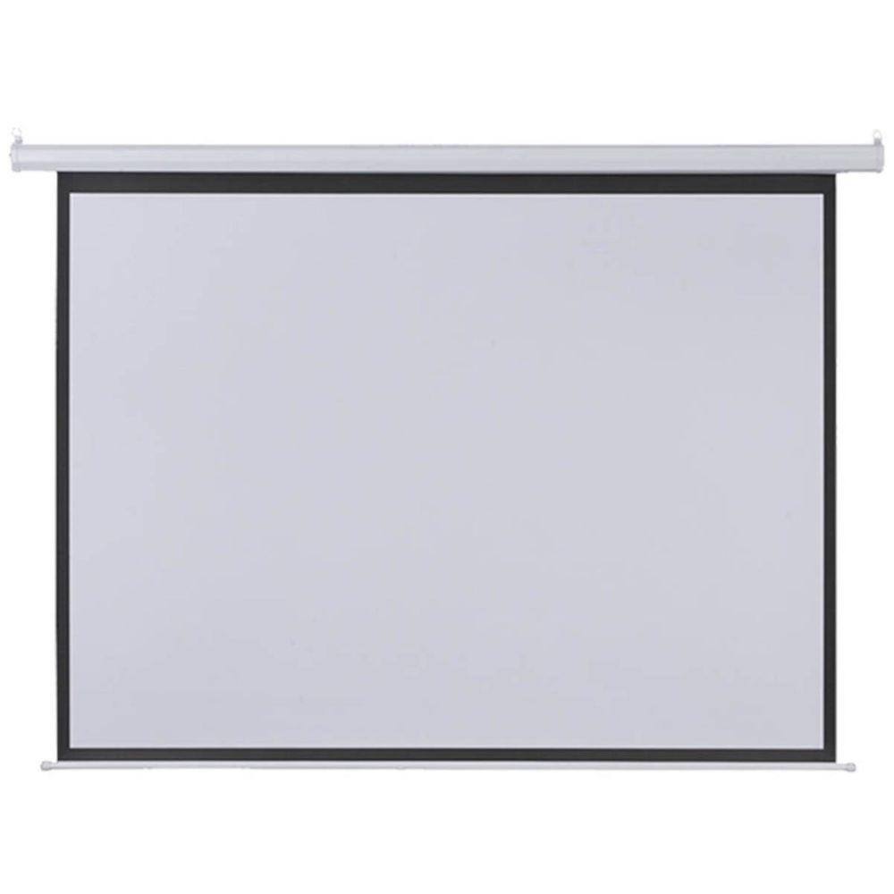 Tela projecao eletrica 2 03x1 52m 100 polegadas com controle remoto ...